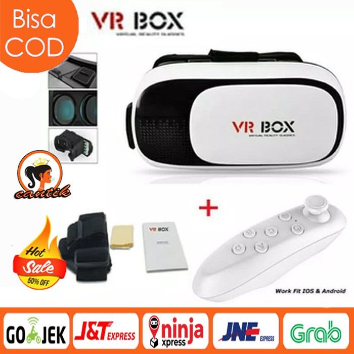 Jual [BONUS REMOTE] VR BOX FREE REMOTE BLUETOOTH / VIRTUAL REALITY ...