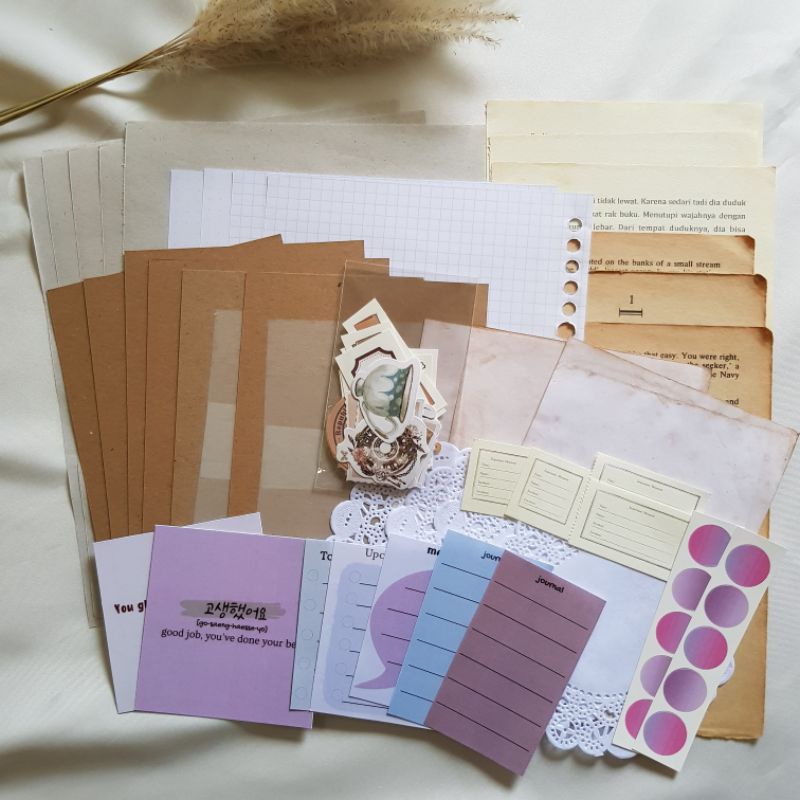 Jual Journaling Kit 70pcs Journal Aesthetic Vintage Scrapbook | Shopee ...