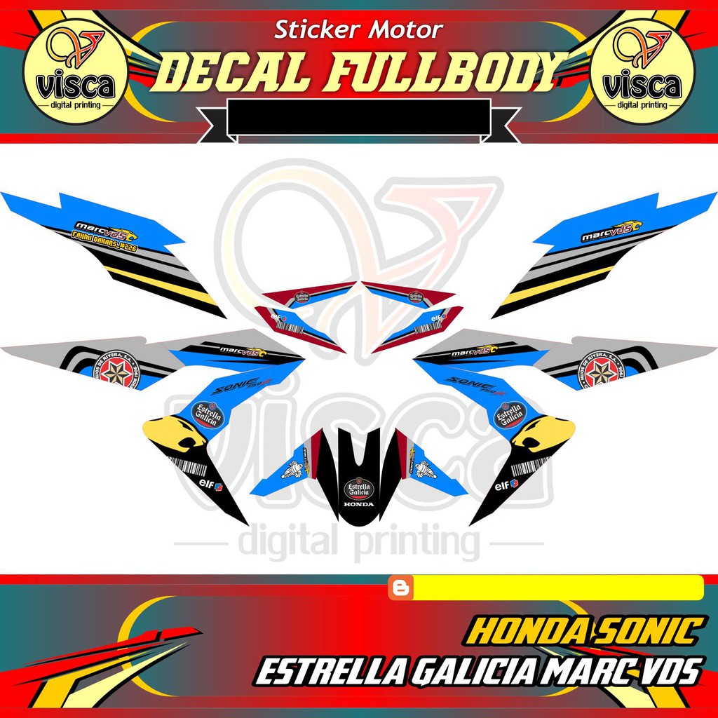Jual decal HONDA SONIC decal HONDA SONIC decal HONDA SONIC full body ...