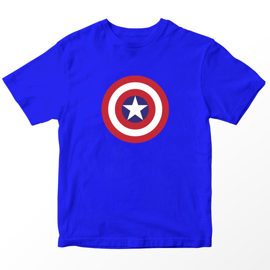 Jual Kaos Superhero Marvel Anak Gambar Captain America, Warna Biru ...