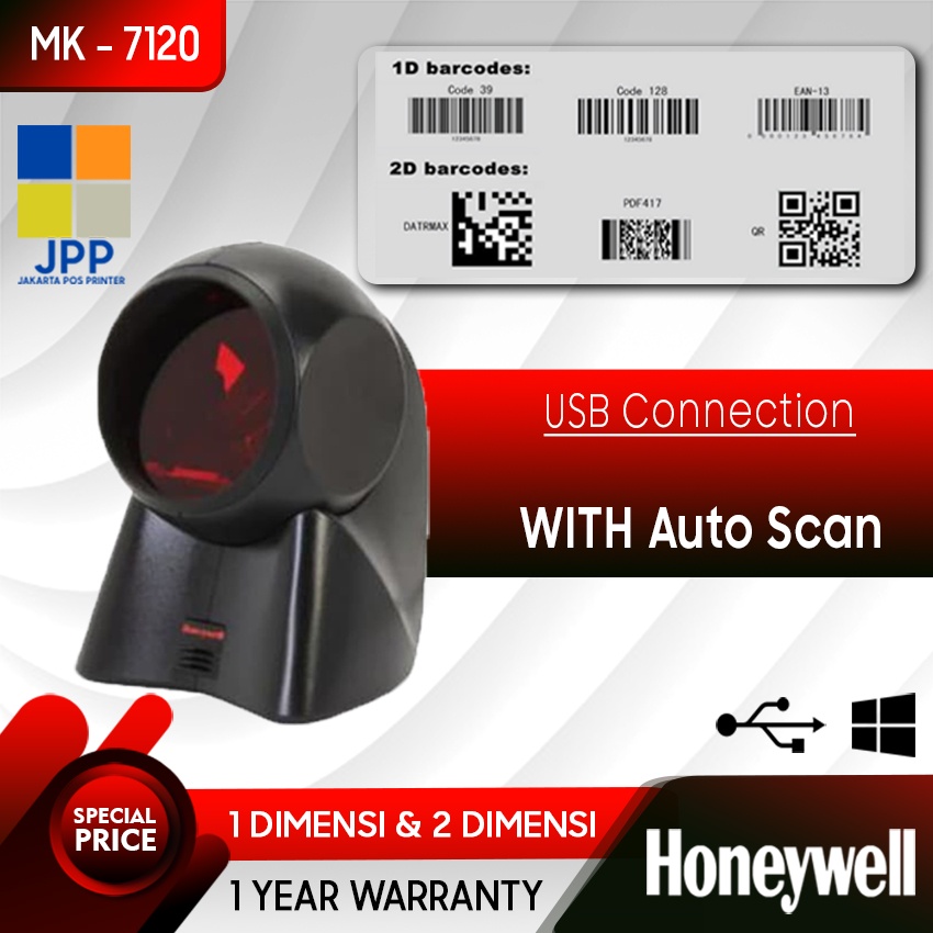 Jual Honeywell Orbit 7120 OMNI Barcode Scanner Laser Duduk - USB ...