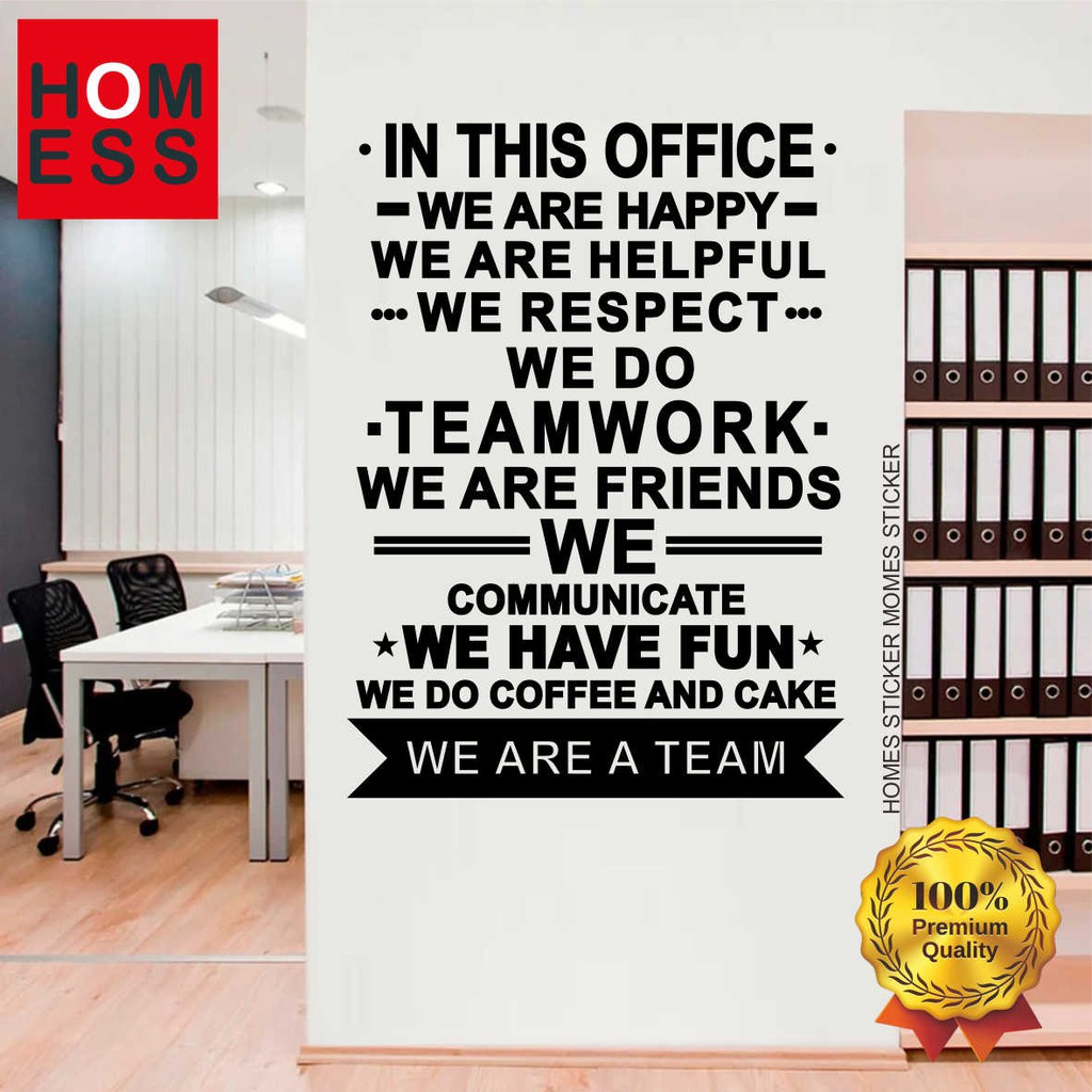 Jual Stiker Dinding Quote Quotes Motivasi Teamwork Ruang Kerja Office ...