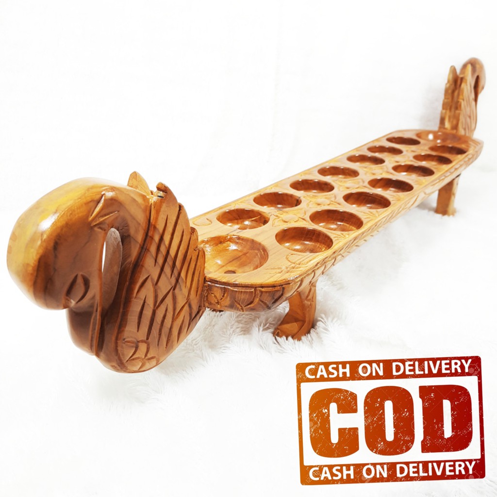 Jual Dakon Congklak Permainan Tradisional Model Angsa Kayu Jati Asli ...