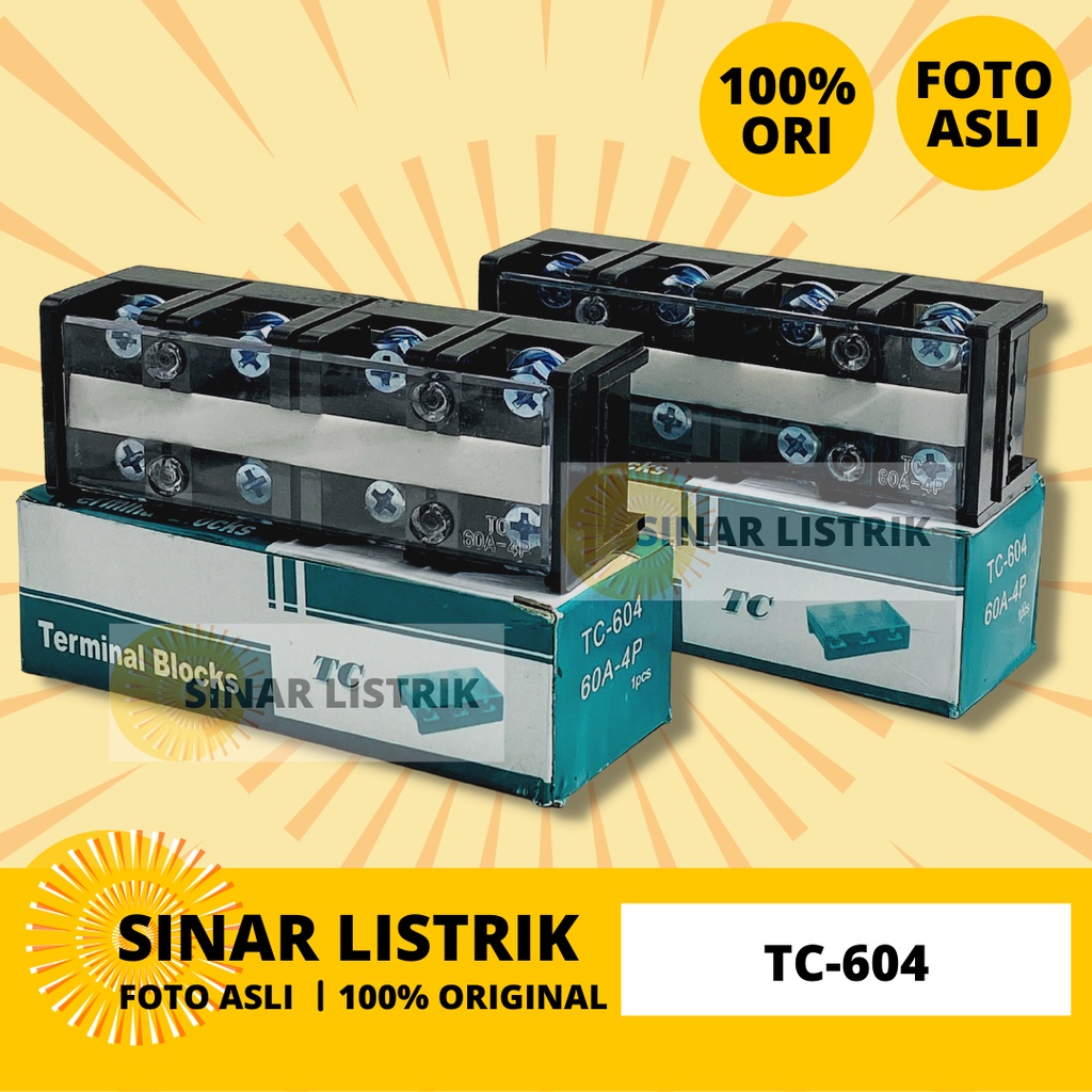 Jual Terminal Block TC-604 60A 4POLE | Shopee Indonesia