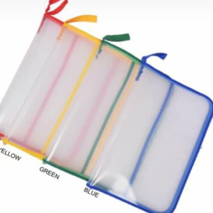 Jual Map Plastik Resleting Jaring Zipper Bag File F4 Tas Dokumen ...