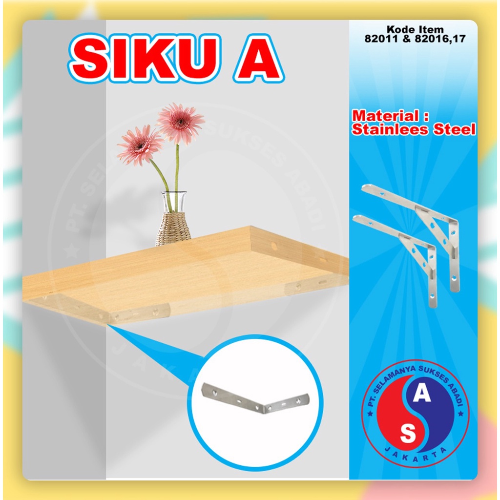 Jual Bracket Braket Breket Siku Penahan Penopang Penyangga dinding rak ...