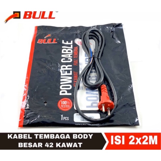 Jual Kabel Mesin Power Tool Isi 2x 2 M Full Tembaga Body Besar Bull ...
