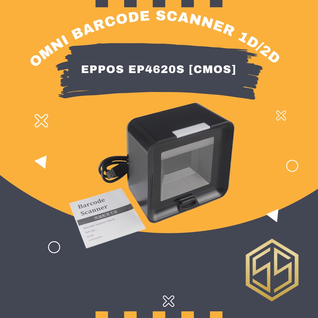 Jual Omni Barcode Scanner EPPOS 1D/2D - EP4620S [CMOS] | Shopee Indonesia
