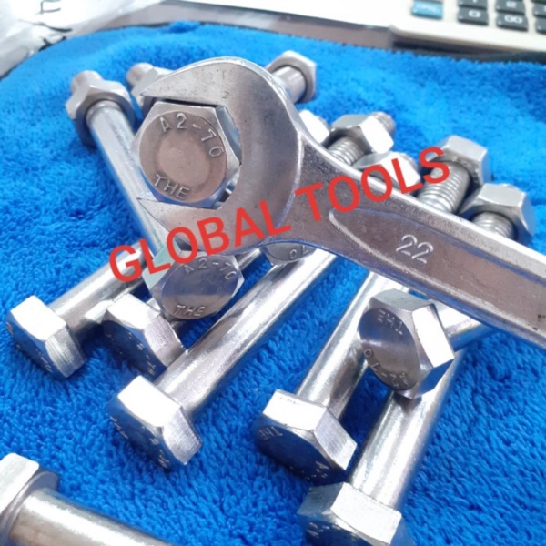 Jual BIGSALE baut mur m14 x 120 stainless 304 baut ss kunci 22 x 120 ...