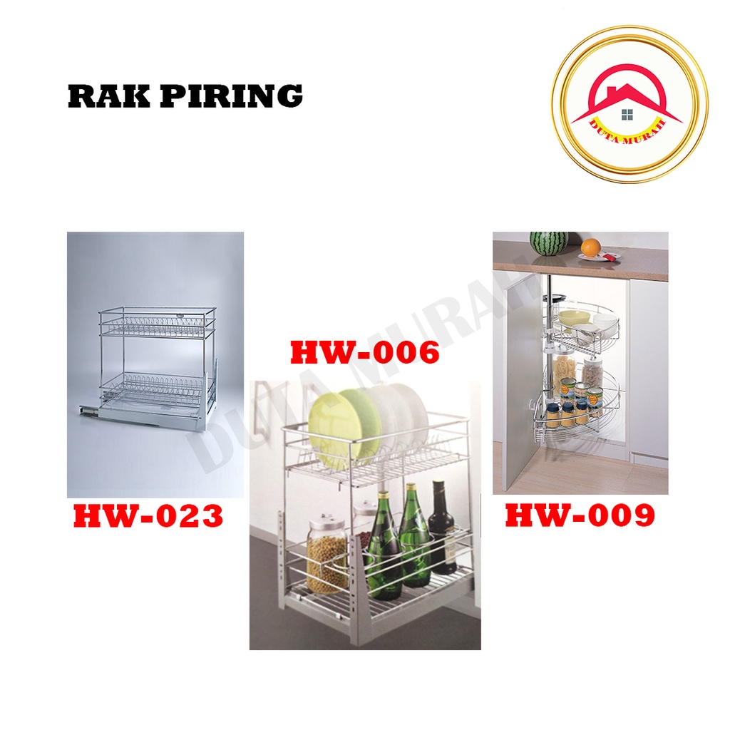 Jual Rak Piring Botol Kitchen Set Bawah Tingkat 2 HW 006 I / HW 006 SS ...