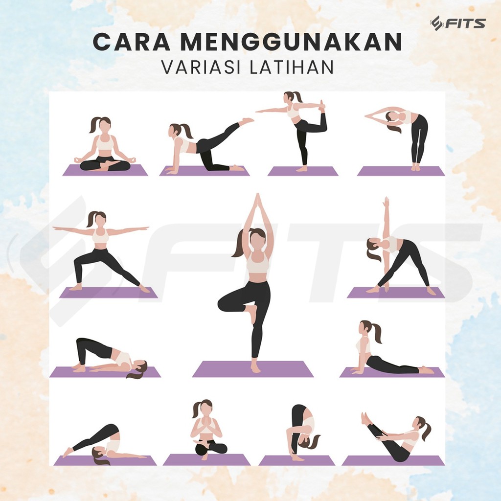 Jual FITS Matras Yoga Senam Premium PU Karet | Shopee Indonesia