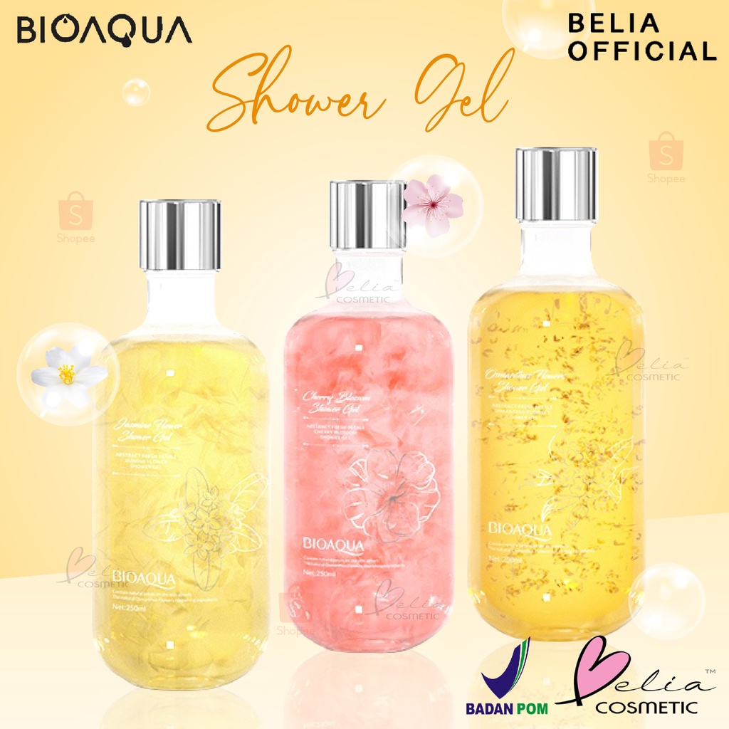Jual BELIA BIOAQUA Shower Gel Abstract Fresh Petals Jasmine Flowers/Osmanthus/Cherry Blossom ...