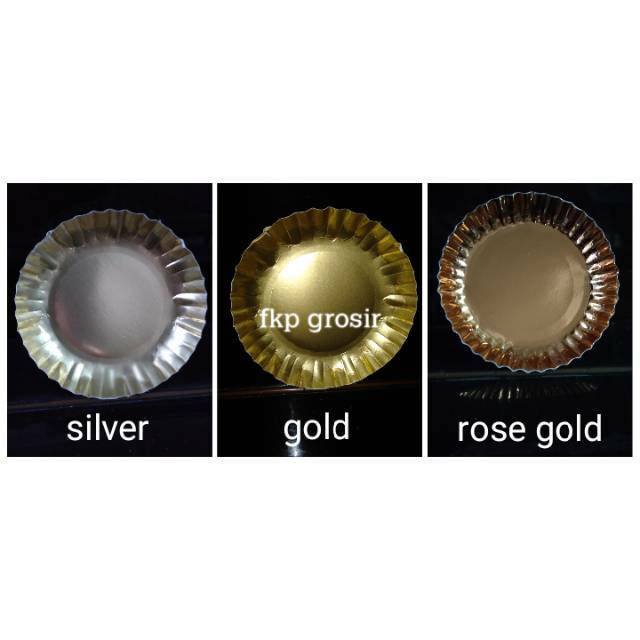 Jual GROSIR PER 10 PAK - PIRING KUE ROSE GOLD/PIRING KUE GOLD/PIRING KUE SILVER / PIRING KERTAS ...