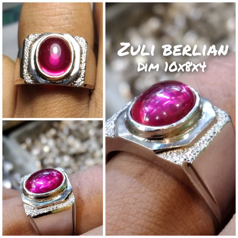 Jual Cincin batu delima merah siam bangkok | Shopee Indonesia