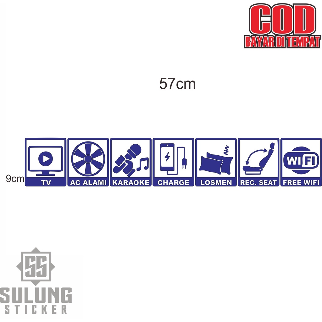 Jual Sulung Stiker Mobil Fasilitas Bus Dan Truk Cutting Sticker Variasi ...