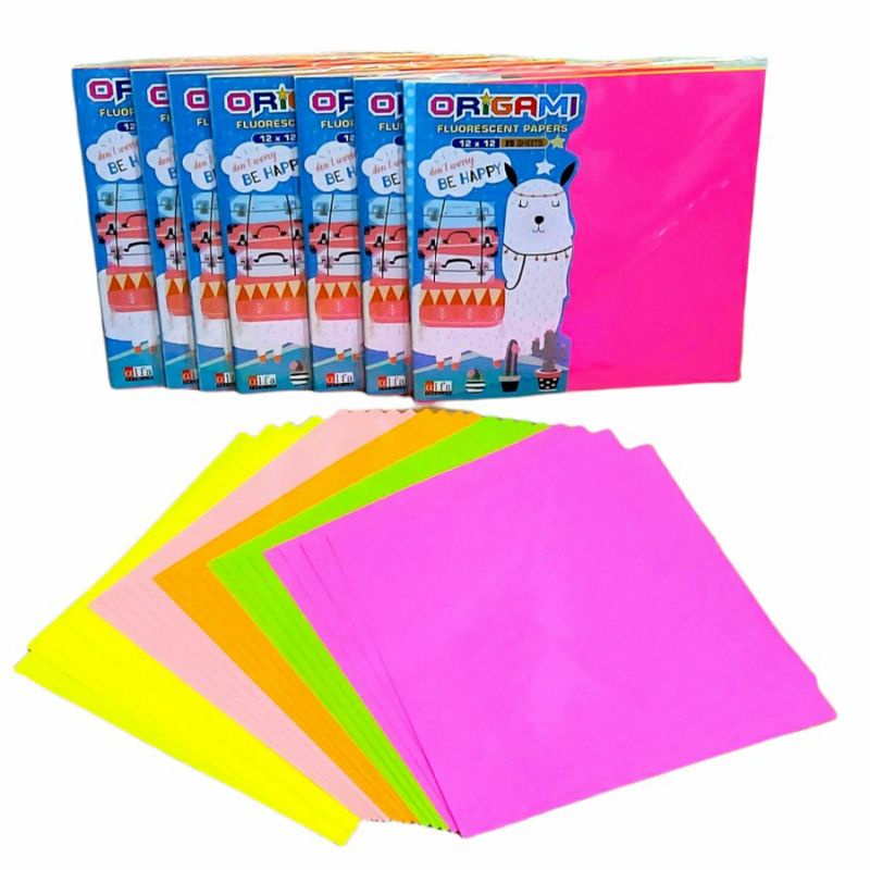 Jual ALFA KERTAS LIPAT ORIGAMI 12x12 cm ISI 20 LEMBAR WARNA 2 SISI ...