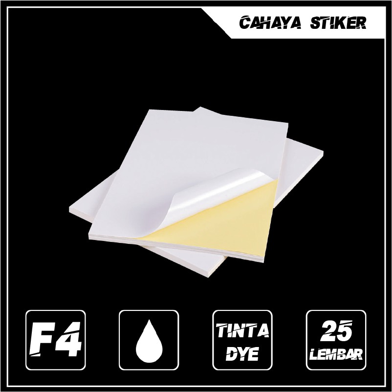 Jual Kertas Stiker Doff F4 Isi 25 Lembar | Shopee Indonesia