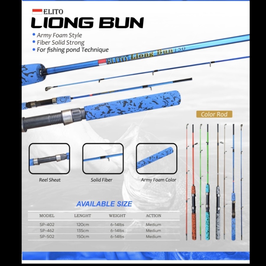Jual joran elito liong bun solid 120 150 solid fiber | Shopee Indonesia