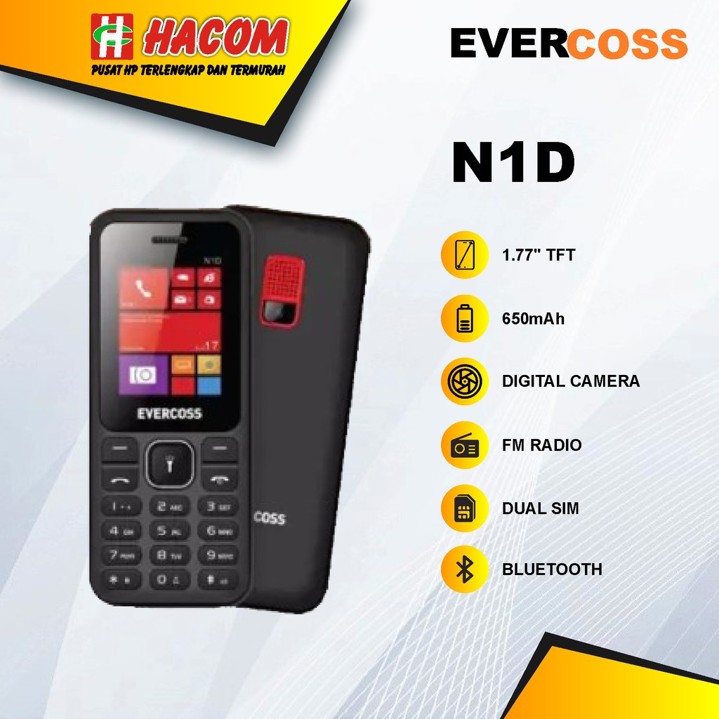 Jual Hp Murah Evercoss N1D Candybar | Shopee Indonesia