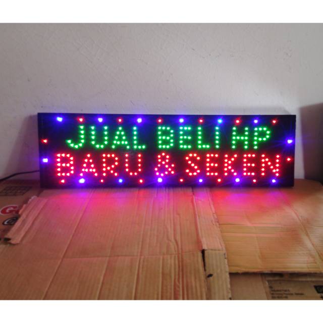 Jual Led sign / tulisan lampu led jual beli hp baru seken new | Shopee ...