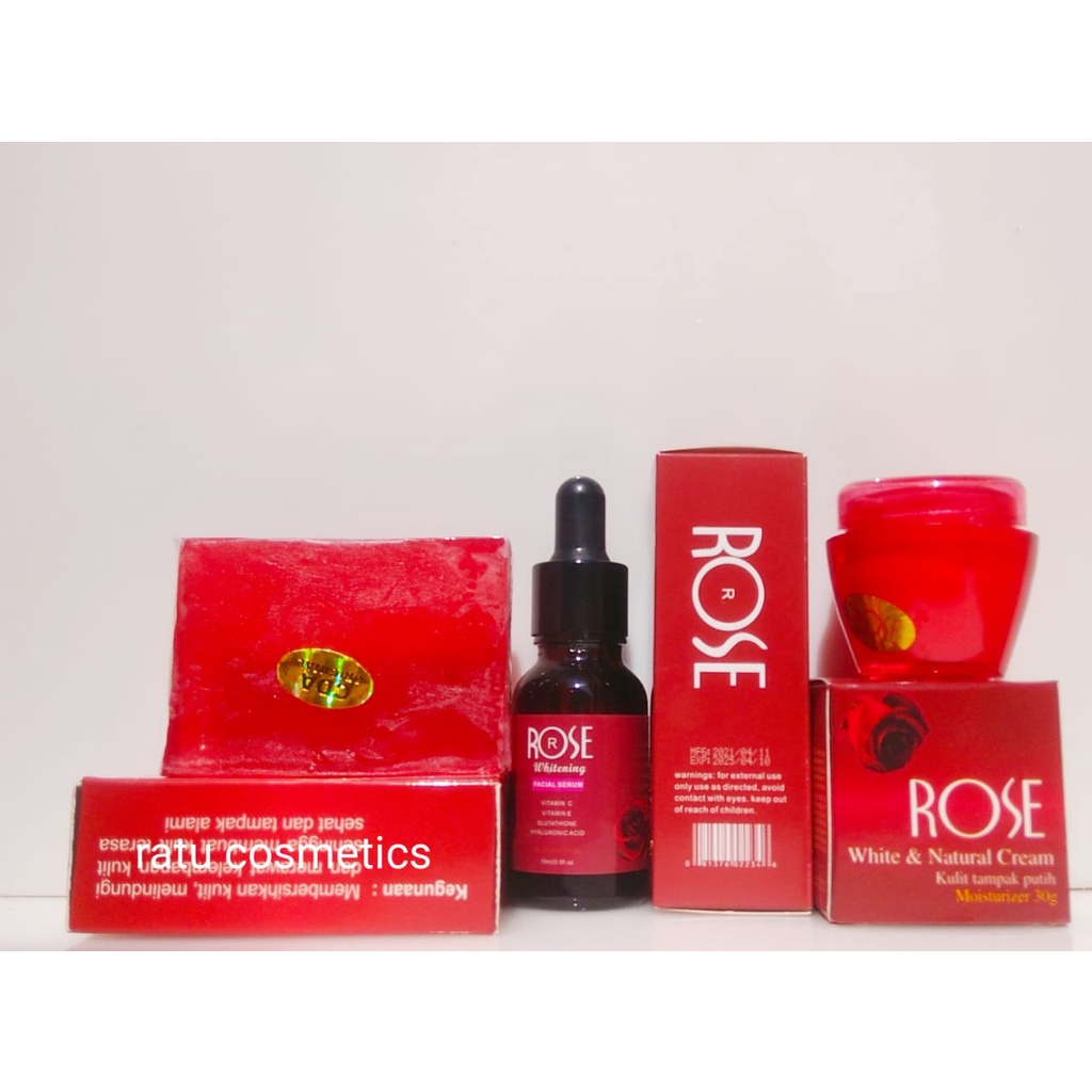 Jual Paket Cream Rose 3IN1 ( Cream Rose-Serum Rose -Sabun Rose ...