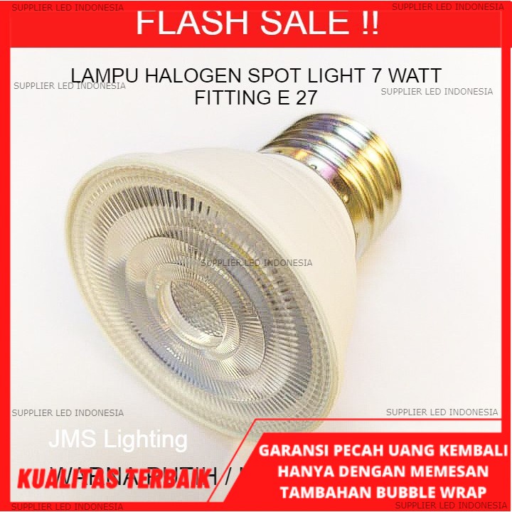 Jual LAMPU HALOGEN E27 SPOTLIGHT LED 6WATT 7WATT FITTING E27 7 WATT COB SOROT 7W SPOT LIGHT 6 W ...
