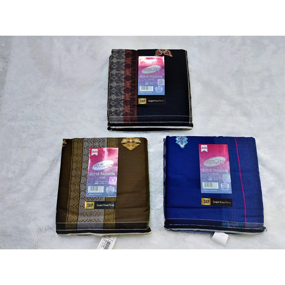 Jual Sarung Atlas Super Premium Silver SKP 945 Motif Songket Persia | Shopee Indonesia
