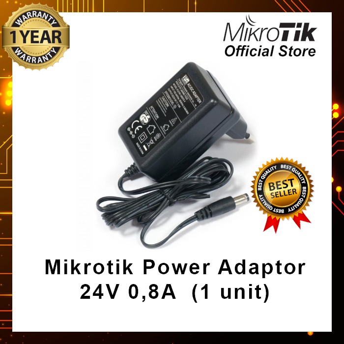 Jual Mikrotik Power Adaptor 24V 0,8A (1 unit) | Shopee Indonesia