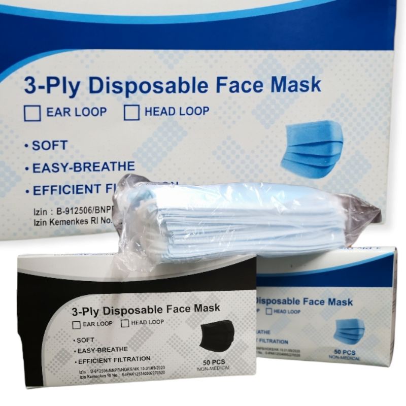 Jual Masker Penutup Mulut isi 50pcs | Shopee Indonesia