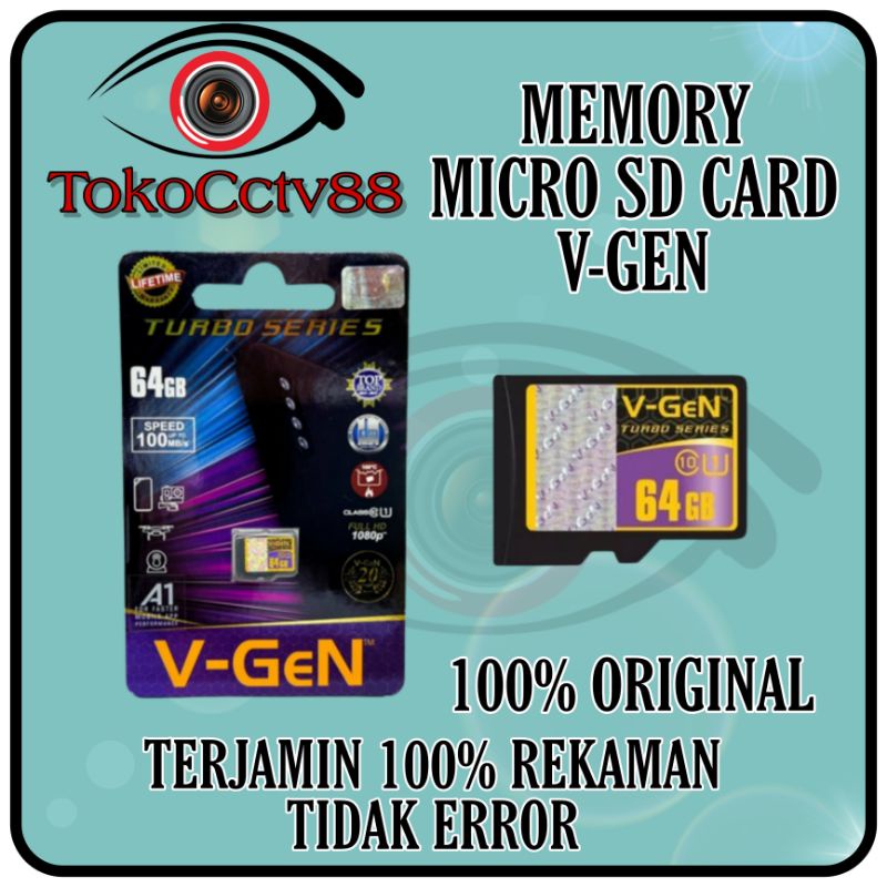 Jual V-GeN Micro SD 64 Gb Turbo | Memory card | Vgen | Shopee Indonesia