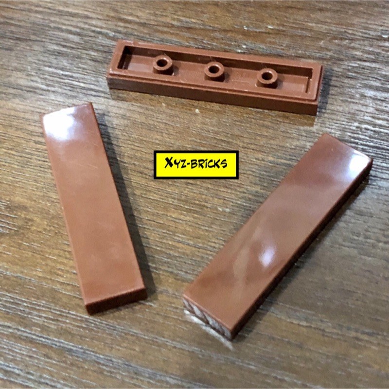 Jual LEGO PARTS 4211194 - Flat Tile 1x4 Reddish Brown | Shopee Indonesia