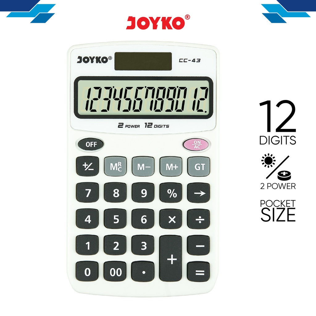 Jual Calculator Kalkulator Joyko CC-43 12 Digits | Shopee Indonesia