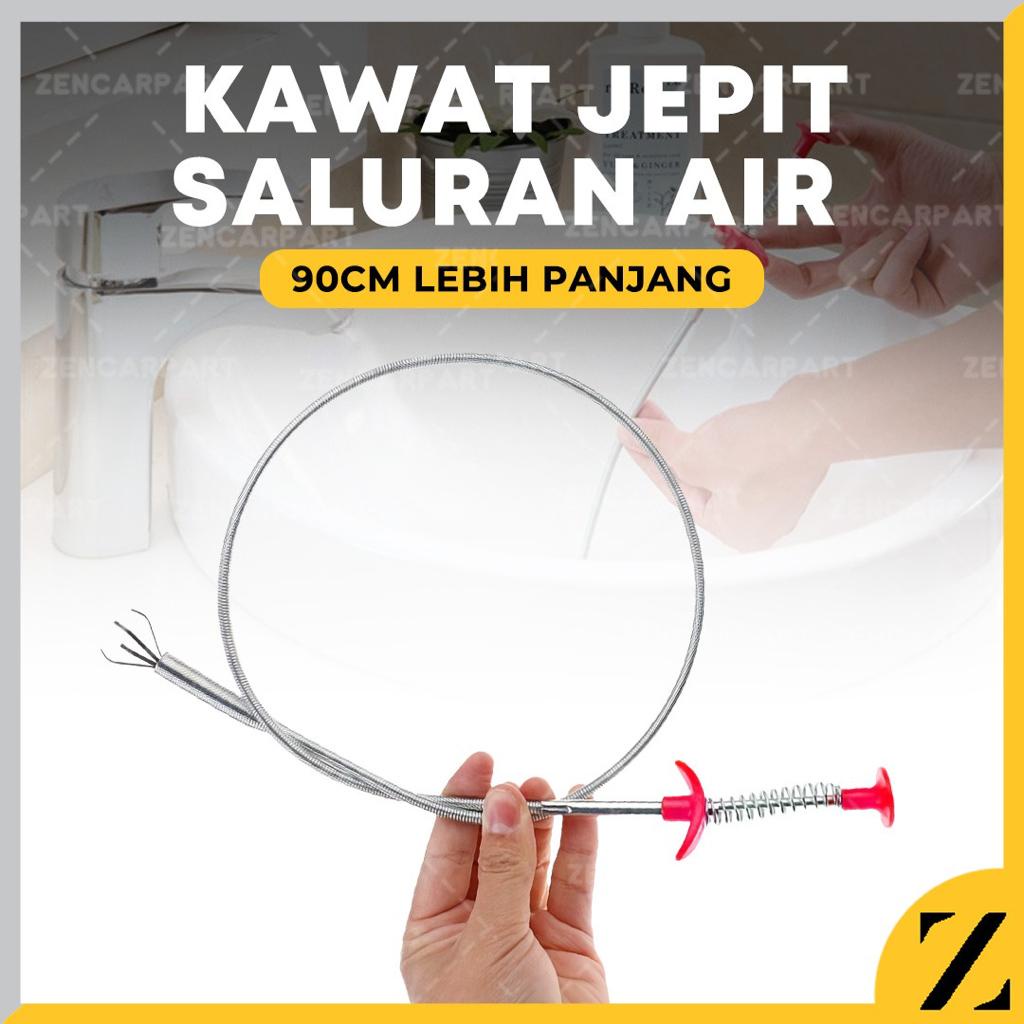 Jual Kawat Jepit Pembersih Saluran Air Wastafel Pipa Mampet Alat Penjepit Kotoran Sink Toilet ...