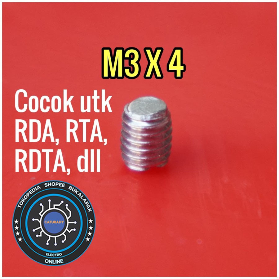 Jual Baut Tanam M3 x 4 min minus Stenlis 3 x 4 mm | Shopee Indonesia