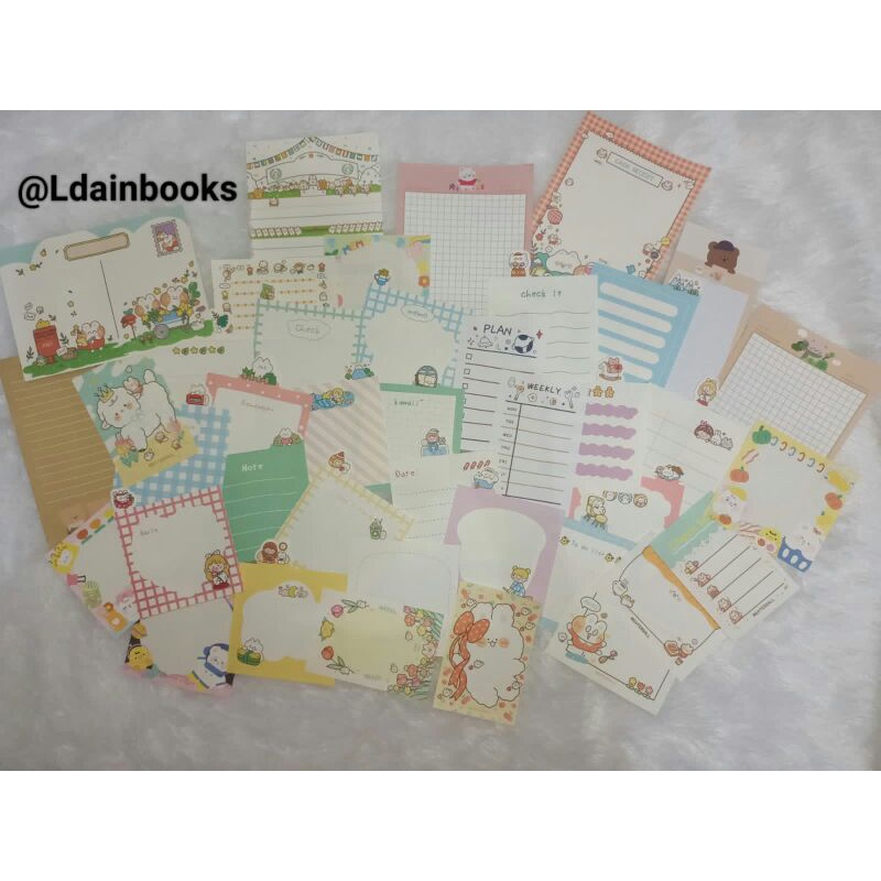 Jual 10pcs/10lembar Memo pads Mix Random Gambar/Bentuk Lucu utk ...