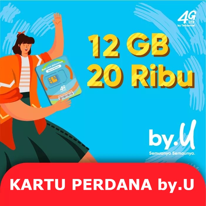 Jual Kartu Perdana byU by U Kuota 12 GB 10 HARI | Shopee Indonesia