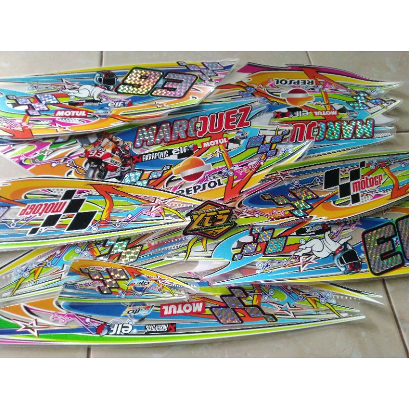 Jual LIS STRIPING TRANSPARAN HOLOGRAM STREET RACING CBR 150 R MARQUEZ ...