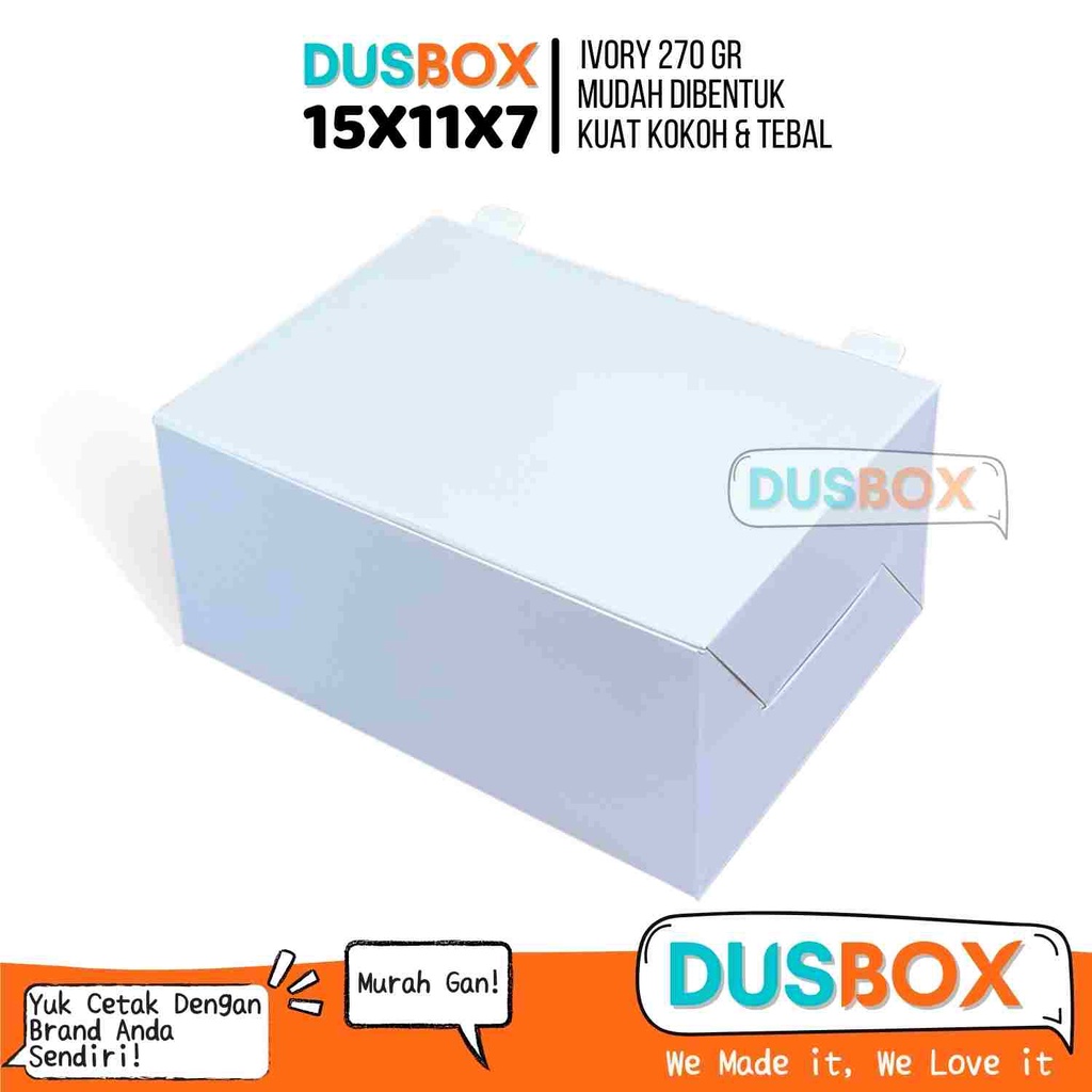 Jual Box Nasi Polos 15 x 11 x 7 / Box Snack / Dus Snack / Dus Kue / Dus ...