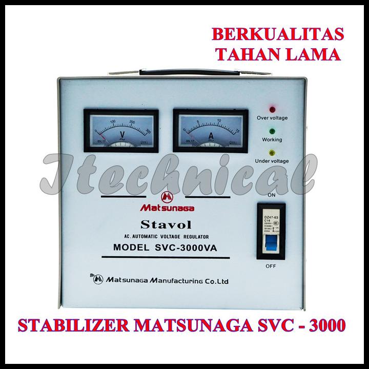 Jual Stavolt Svc 3000W Matsunaga / Stabilizer Svc 3000Va Mts / 3000 ...