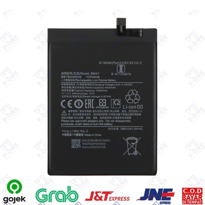 Jual PPL- BATERAI BATTERY XIAOMI BM4Y XIAOMI POCO F3 ORIGINAL | Shopee Indonesia