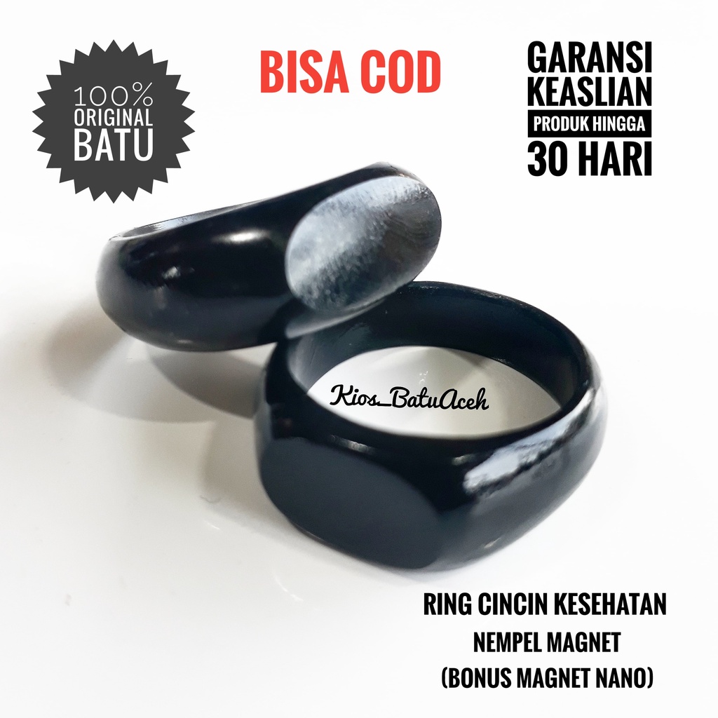 Jual Cincin Batu Giok Hitam Black Jade Original Asli Aceh Bulat Cutting ...