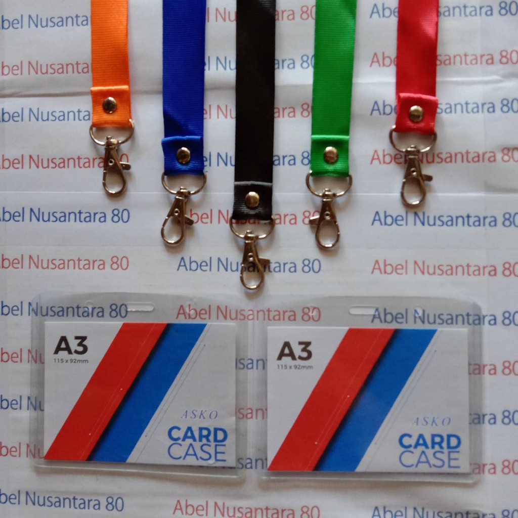 Jual Paket Card Case A3 dengan Tali Kait 2cm Polos | Shopee Indonesia