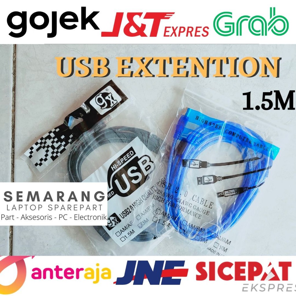 Jual USB EXTENSION 1.5M Kabel Extention Extender Perpanjangan Panjang 1 ...