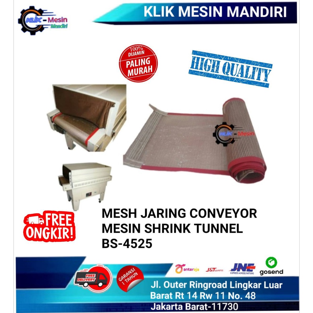 Jual Mesh Jaring Conveyor Mesin Shrink Tunnel BS-4525 | Shopee Indonesia