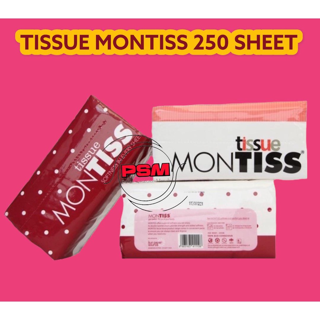 Jual PSM ~ Tissue Montiss 250 sheets 2ply / Montis Tisu 250 lembar ...