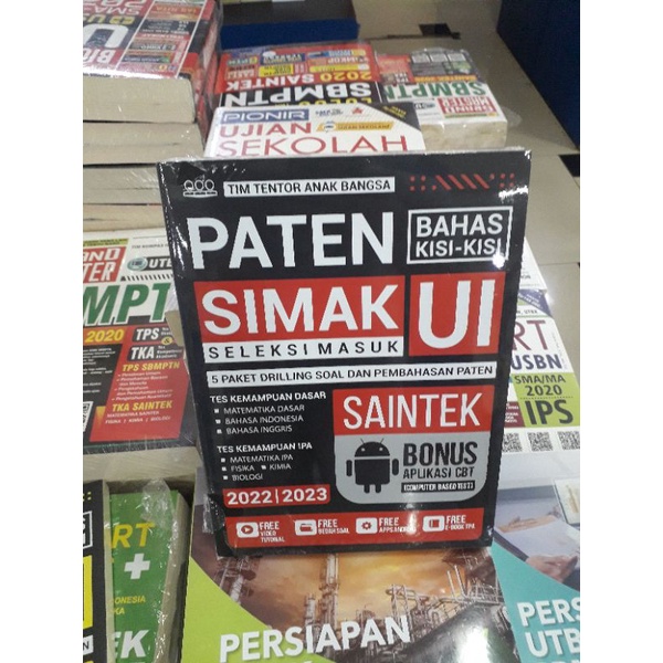 Jual BUKU PATEN SIMAK SELEKSI MASUK UI SAINTEK 2022 2023 | Shopee Indonesia Jual BUKU PATEN SIMAK SELEKSI MASUK UI SAINTEK 2022 2023 | Shopee Indonesia