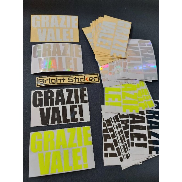 Jual STICKER GRAZIE VALE STICKER MOTOR STICKER MOBIL CUTTING | Shopee ...