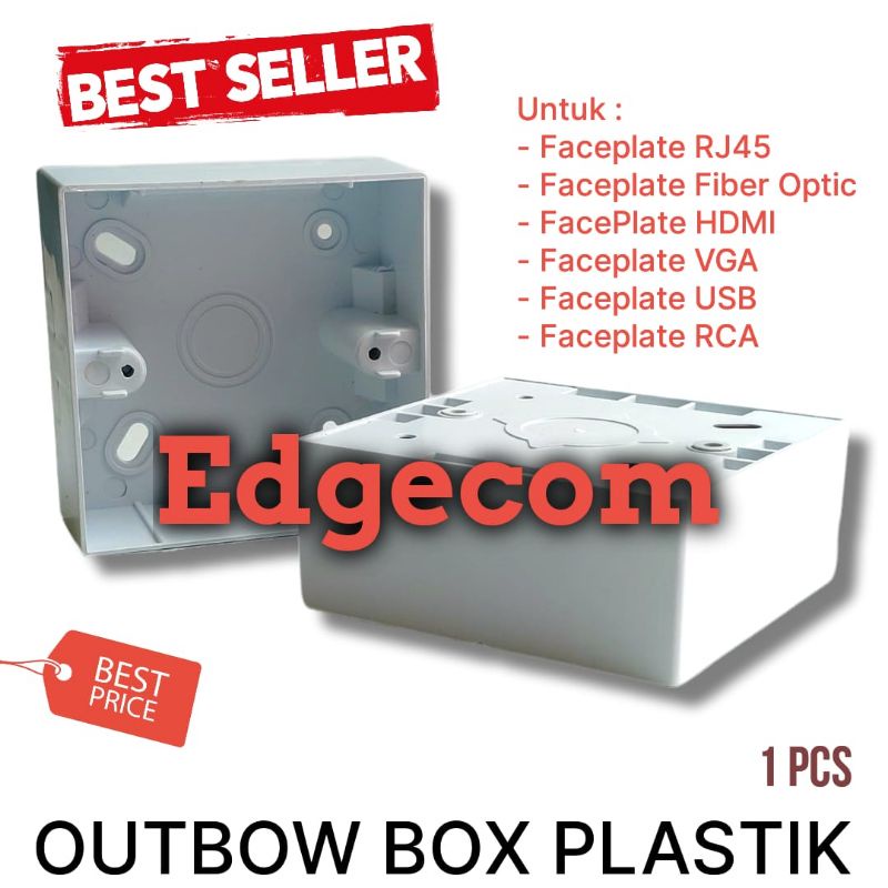 Jual OUTBOW DUS Plastik Untuk Faceplate RJ45, Fiber Optic, HDMI, VGA ...