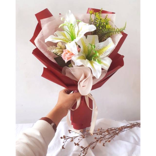 Jual Buket bunga palsu / artificial flower | Shopee Indonesia