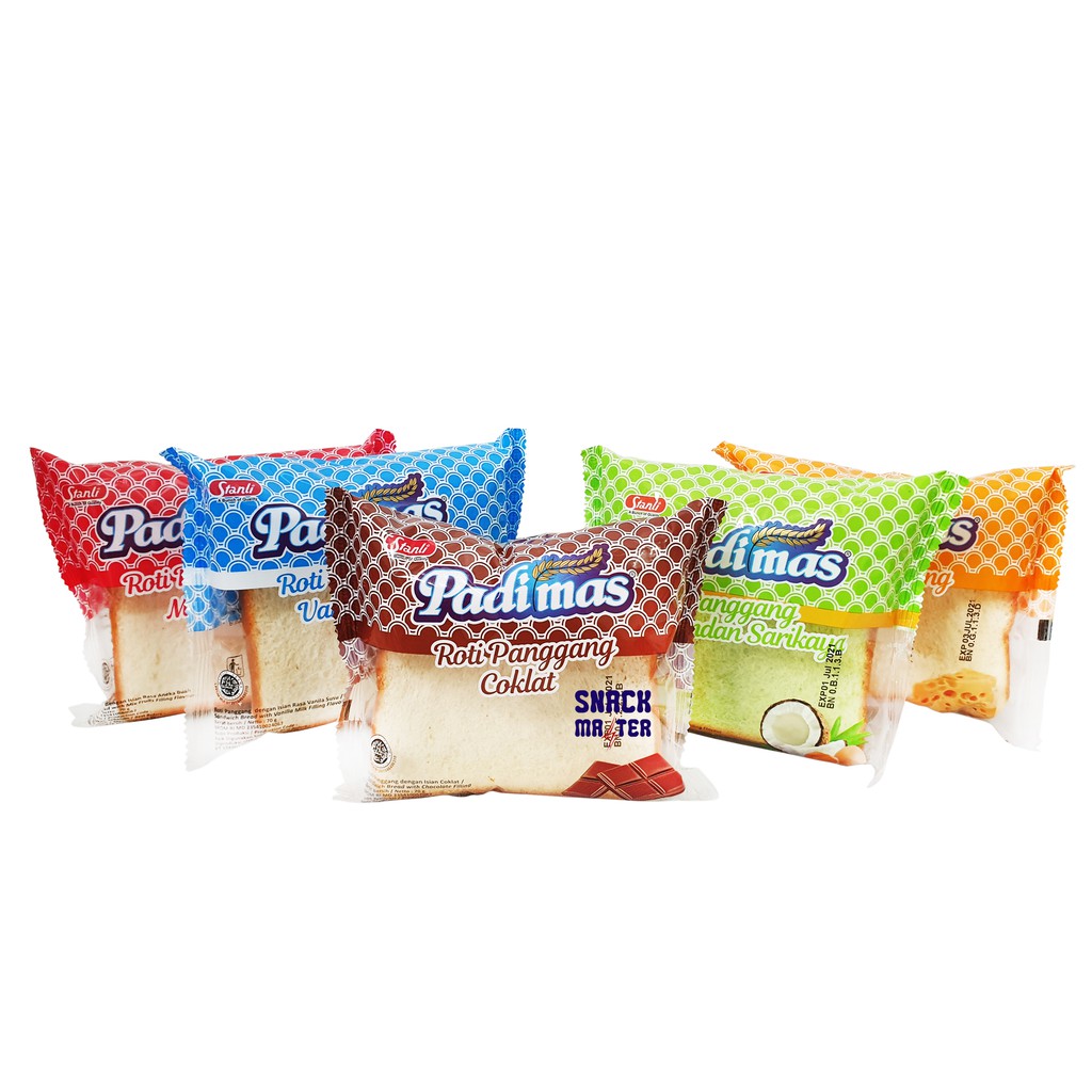 Jual Padimas Roti Panggang Aneka Rasa - Netto 70 gr | Shopee Indonesia